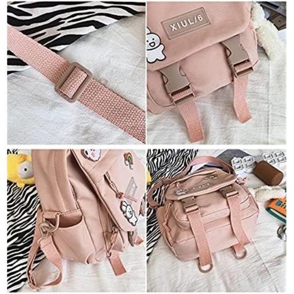 Bags | Cute Mini Backpacks With Accessories Aesthetic Mini Backpack ...